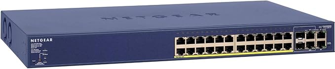 NETGEAR ProSafe FS728tpv2 24+4 Port Smart Switch With POE With Ears ...