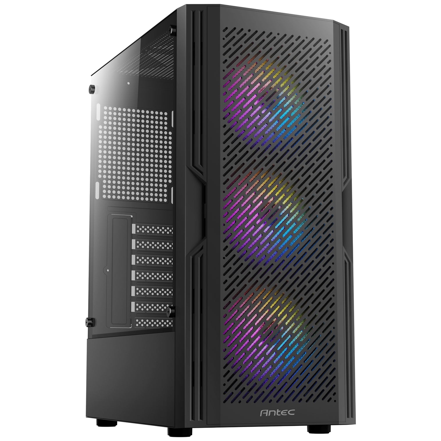 ANTEC AX20 Case, Black, Mid Tower, 1 x USB 3.0 / 2 x USB 2.0, Tempered ...